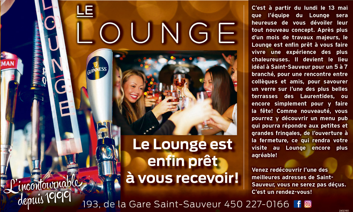 Le Lounge est enfin prêt à vous recevoir! | Journal Accès